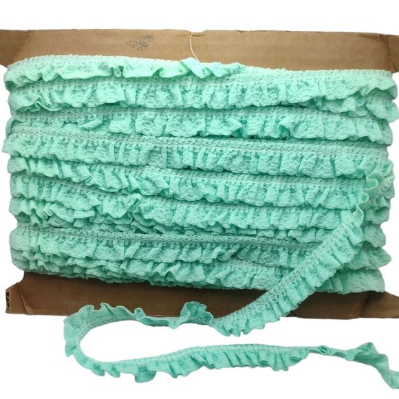 Unbranded | Other | Vintage Light Blue Turquoise Floral Ruffled ...